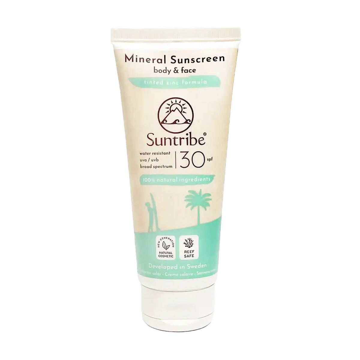 Protetor Solar Mineral Natural Corpo & Rosto FPS30 100ml - Suntribe ...